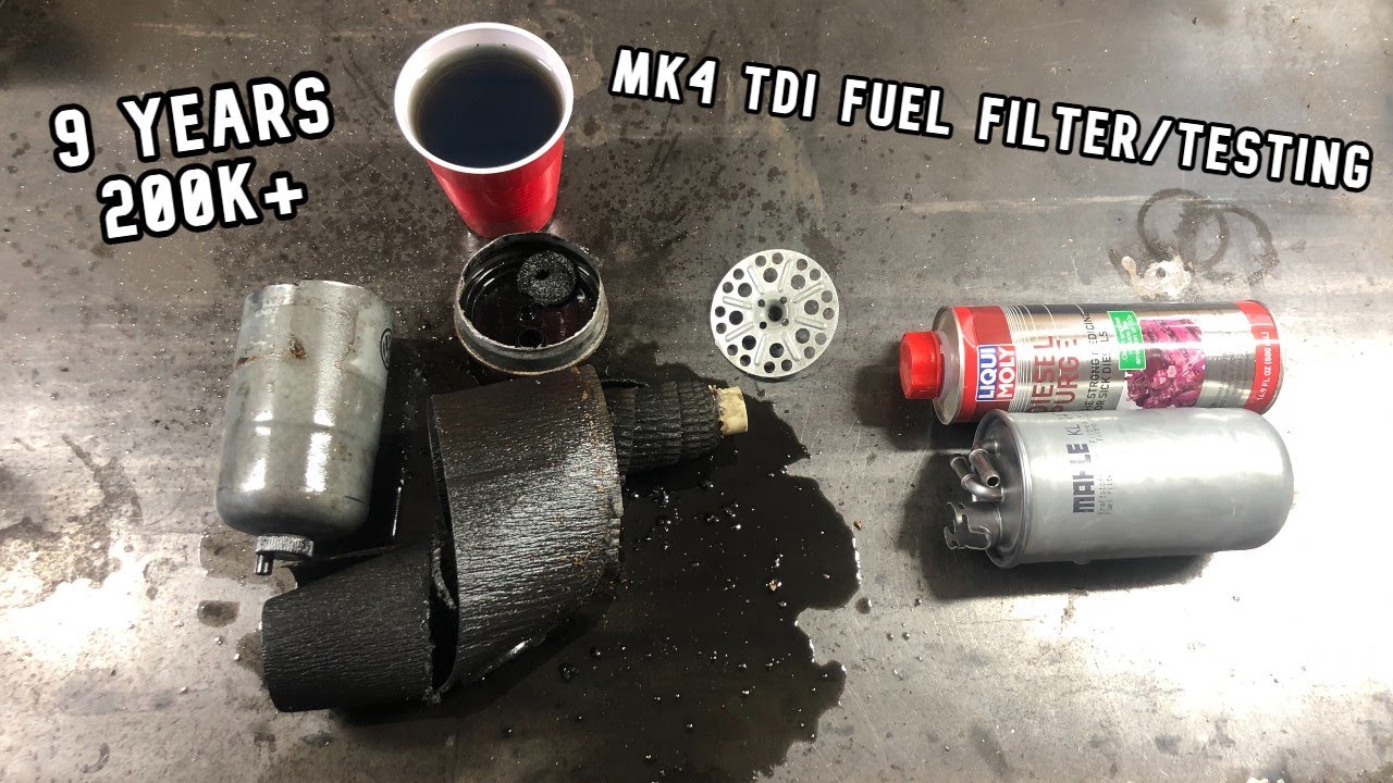 MK4 TDI 200K+/9 year old Fuel filter replacement - YouTube