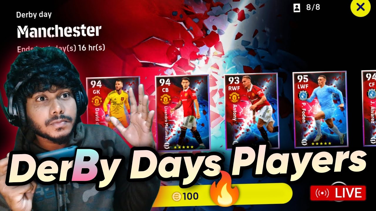 MANCHESTER DERBY PACK 👎 EFOOTBALL LIVE RANKPUSH 🛑 MR.TOMBOY @play_efootball #efootball - YouTube