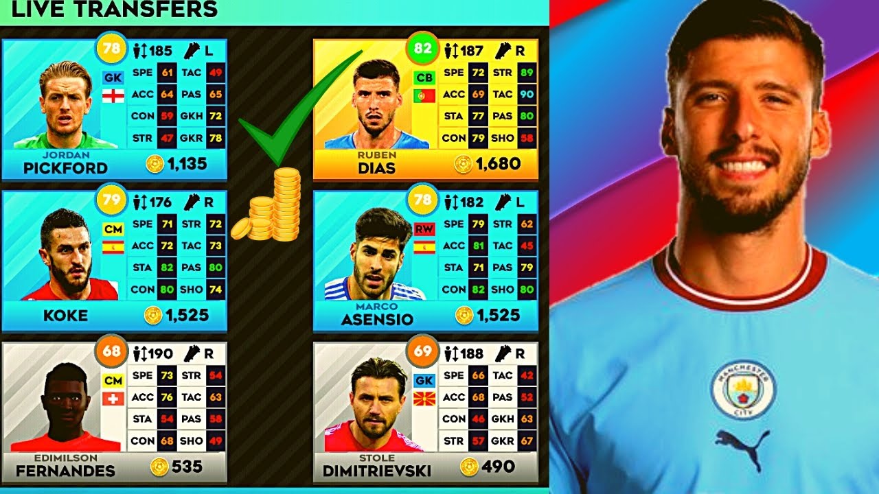 |DLS 23 |SIGNING OF RUBEN DIAS THE BEST CB OF MAN CITY| ️#dls| # ...