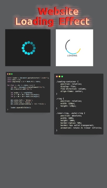 💻Website Loading Effects — HTML and CSS Design🎨 #coding #uidesignlearning #webdesign #html #css ...