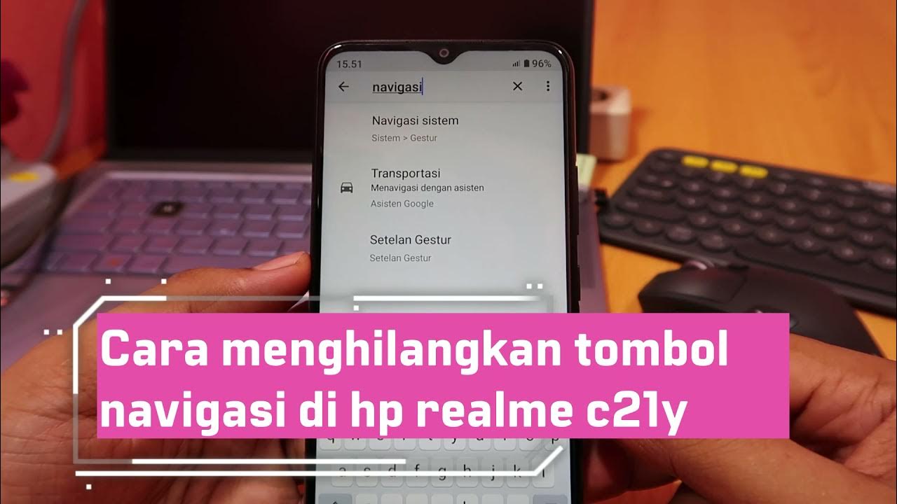 Cara menghilangkan tombol navigasi di hp realme c21y - YouTube