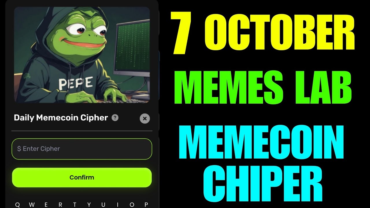 Memes Lab Bot Daily Cipher Code 7 October| Memes Lab Cipher Code| Memelab Daily Cipher ...