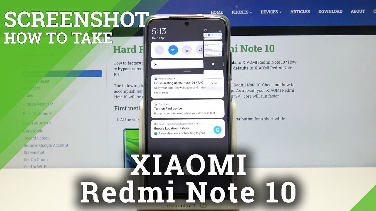How to Make Screenshot Using Gestures in XIAOMI Redmi Note 10 – Check ...