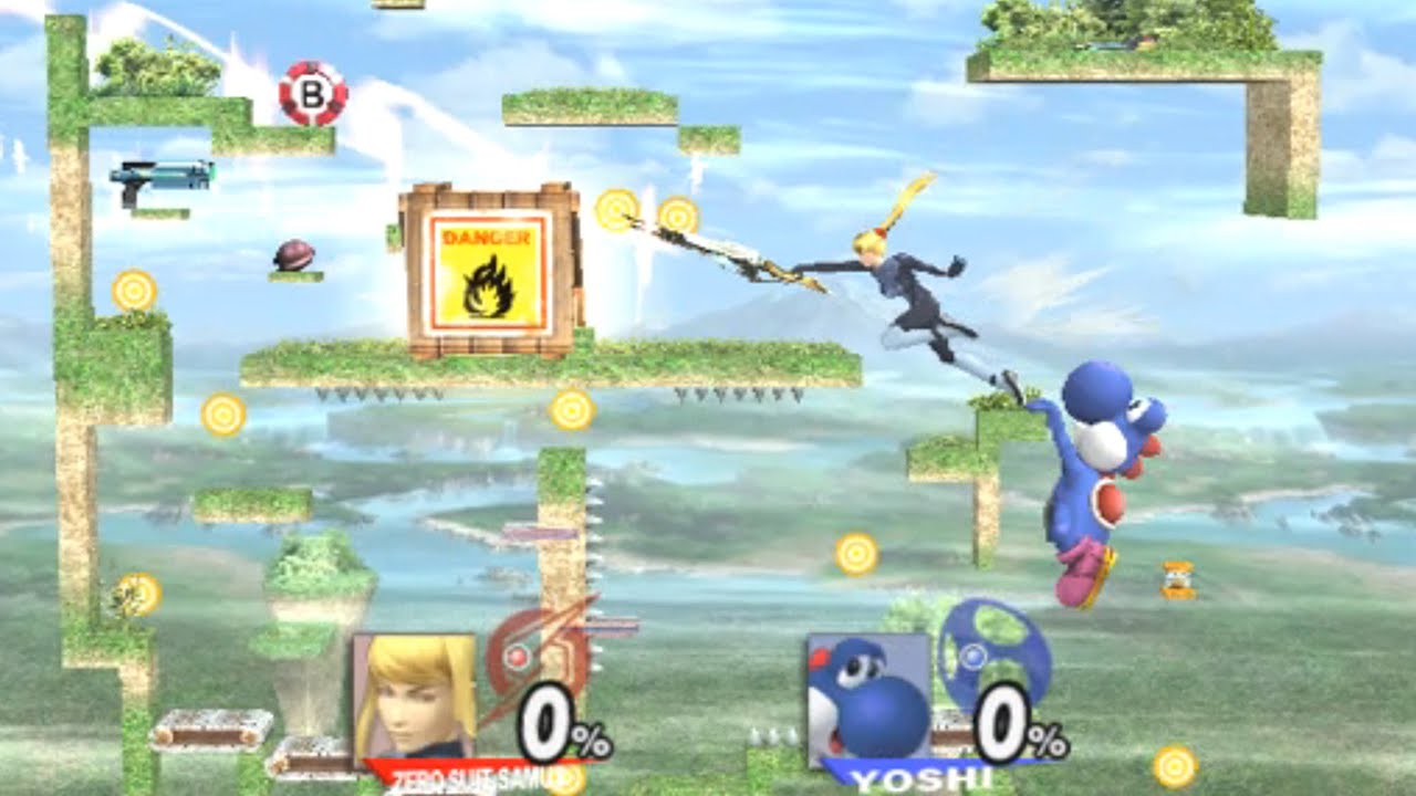 Target Smash Level 1-5 Co-Op Quadruple-Sized Zero Suit Samus/Yoshi ...