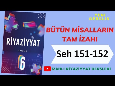 6ci sinif Riyaziyyat seh 151-152 Konqruyent fiqurlar (butun misallarin tam helli)