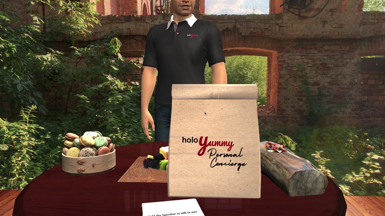 HoloYummy Personal Concierge powered by Amazon Sumerian - YouTube