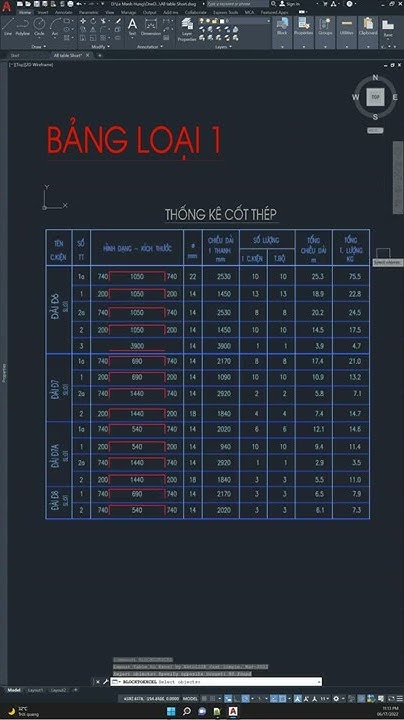 Chuyển bảng thống kê thép từ AutoCAD sang Excel | Export table to Excel | AutoLISP Reviewer ...