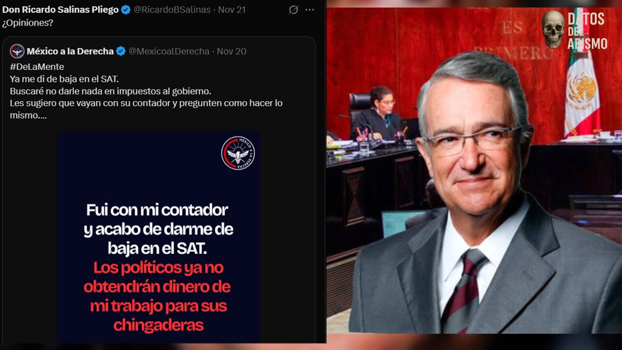 🔥Salinas Pliego estalla: “Fui con mi contador y me di de baja del SAT ...