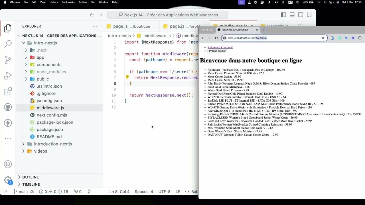 Route API et Middleware - Formation Next Js - YouTube