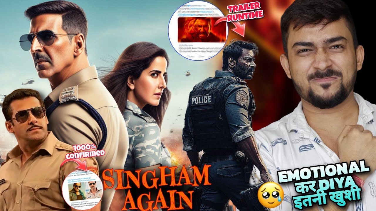 SINGHAM AGAIN BIGGEST TRAILER RUNTIME Ever 😳|| SALMAN KHAN 1000% Biggest CAMEO || Akshay, Ajay ...