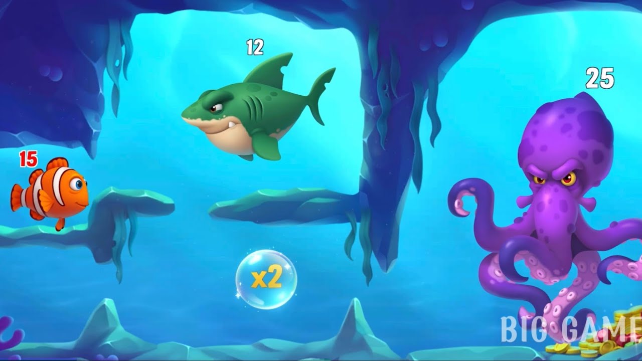Fishdom ads minigame - Aquarium help the fish - Eat fish.io - YouTube