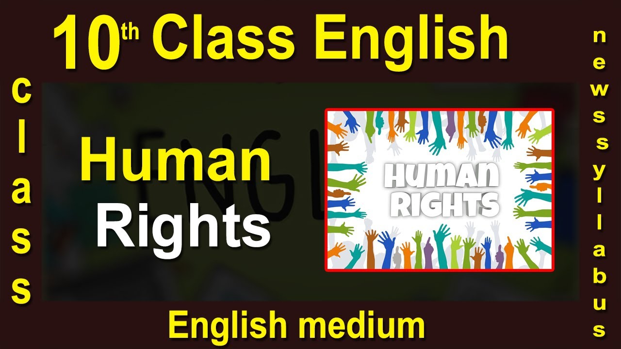 10th Class English || English medium || Human Rights || 2020 New ...