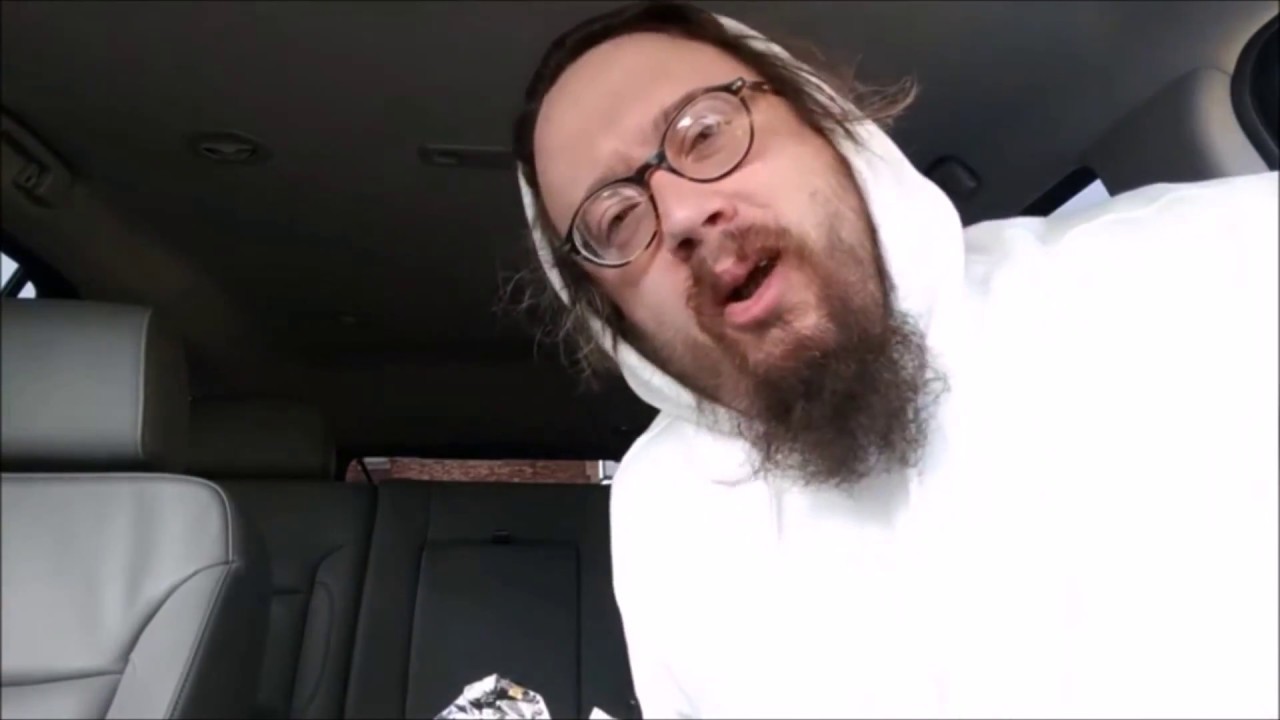Sam Hyde enjoying his meal in a car - YouTube