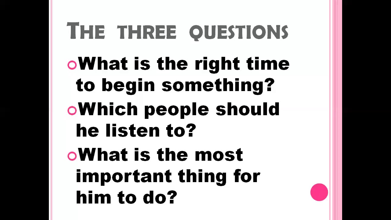 Class VII Lesson 1 Three Question - YouTube