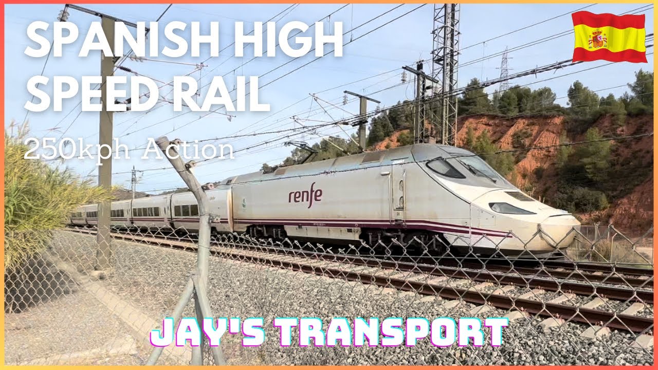 250kph Spanish High Speed Trains on LAV Madrid - Barcelona (Renfe, Avlo ...