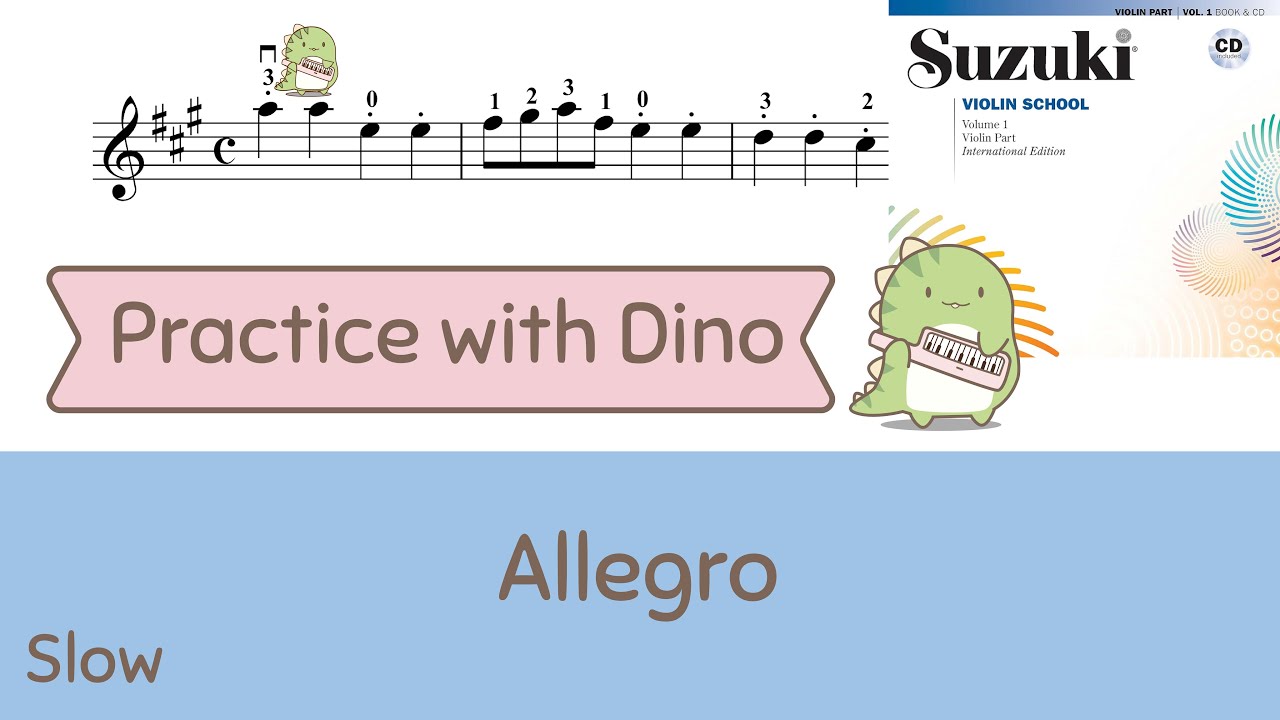 (Slow) Allegro - Suzuki violin method vol 01 - YouTube