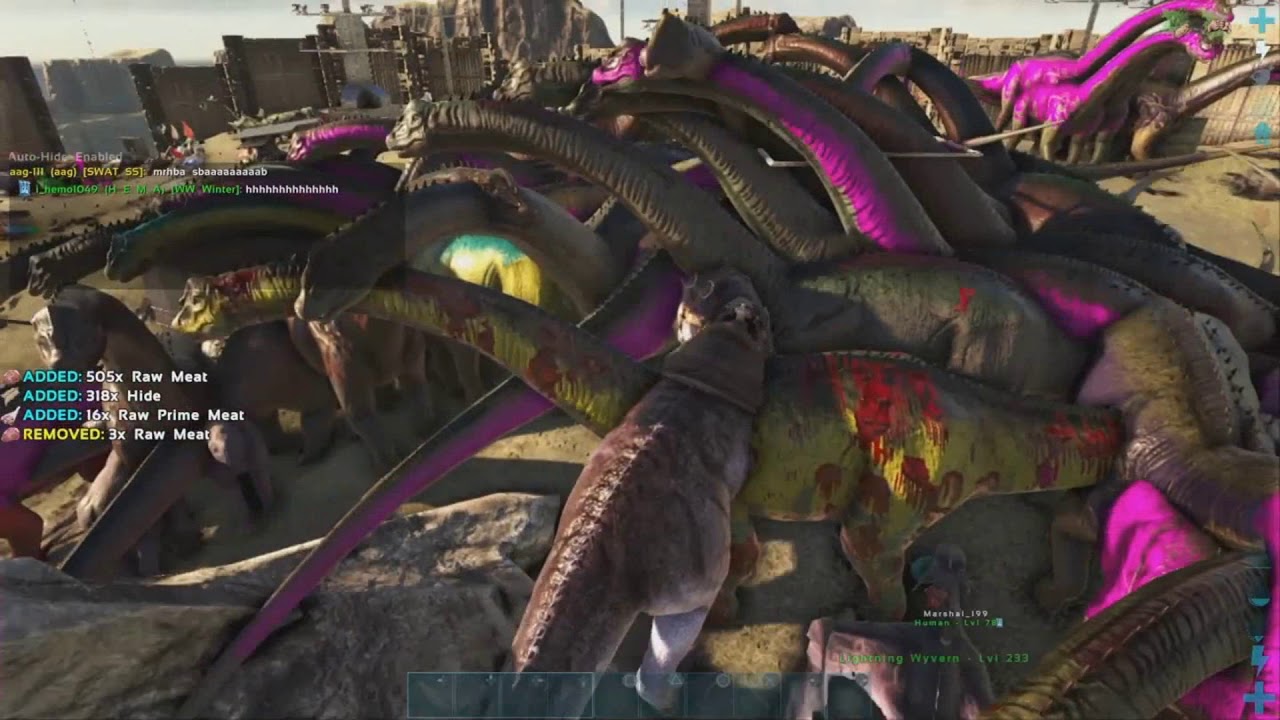 SS Panic & Ddoss over Meat Run | Ark Survival Evolved PS4 PvP - YouTube
