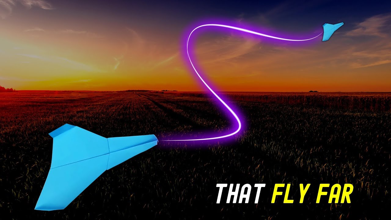 How To Make A Paper Aiplane That Fly Far In Green Field | Paper Planes ...