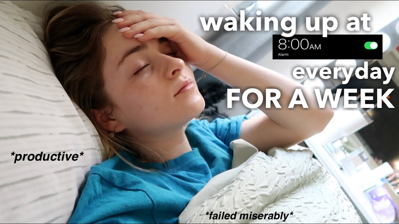 waking up at 8am everyday for a WEEK... | SavWay - YouTube