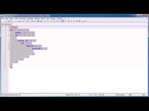 070 Indenting Code | PHP Programming - YouTube