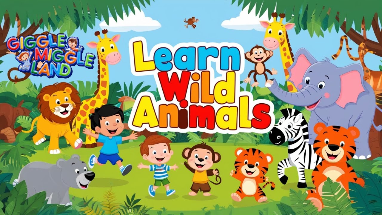 Learn Wild Animals | Fun and Educational Kids Learning Song | Jungle ...
