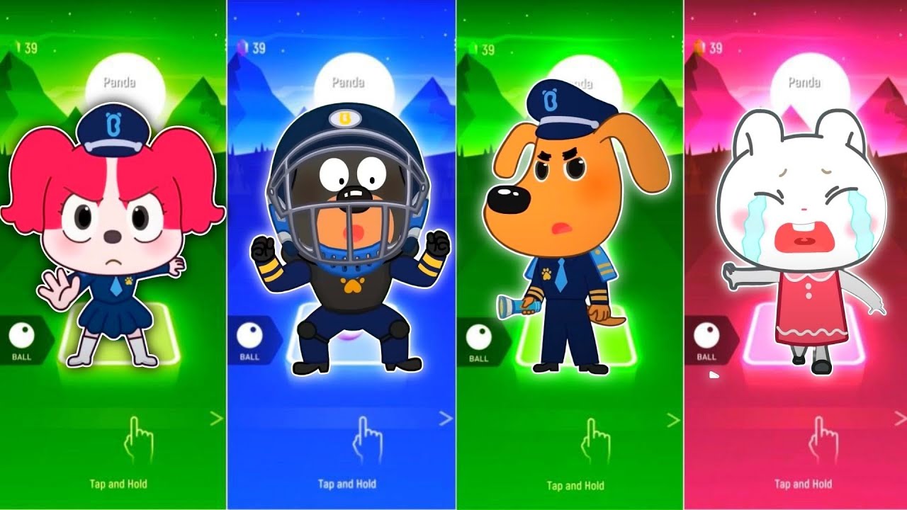 Sheriff Labrador 🆚 Little Rabbit 🆚 Sheriff Doberman 🆚 Sheriff Papillon🎶 ...