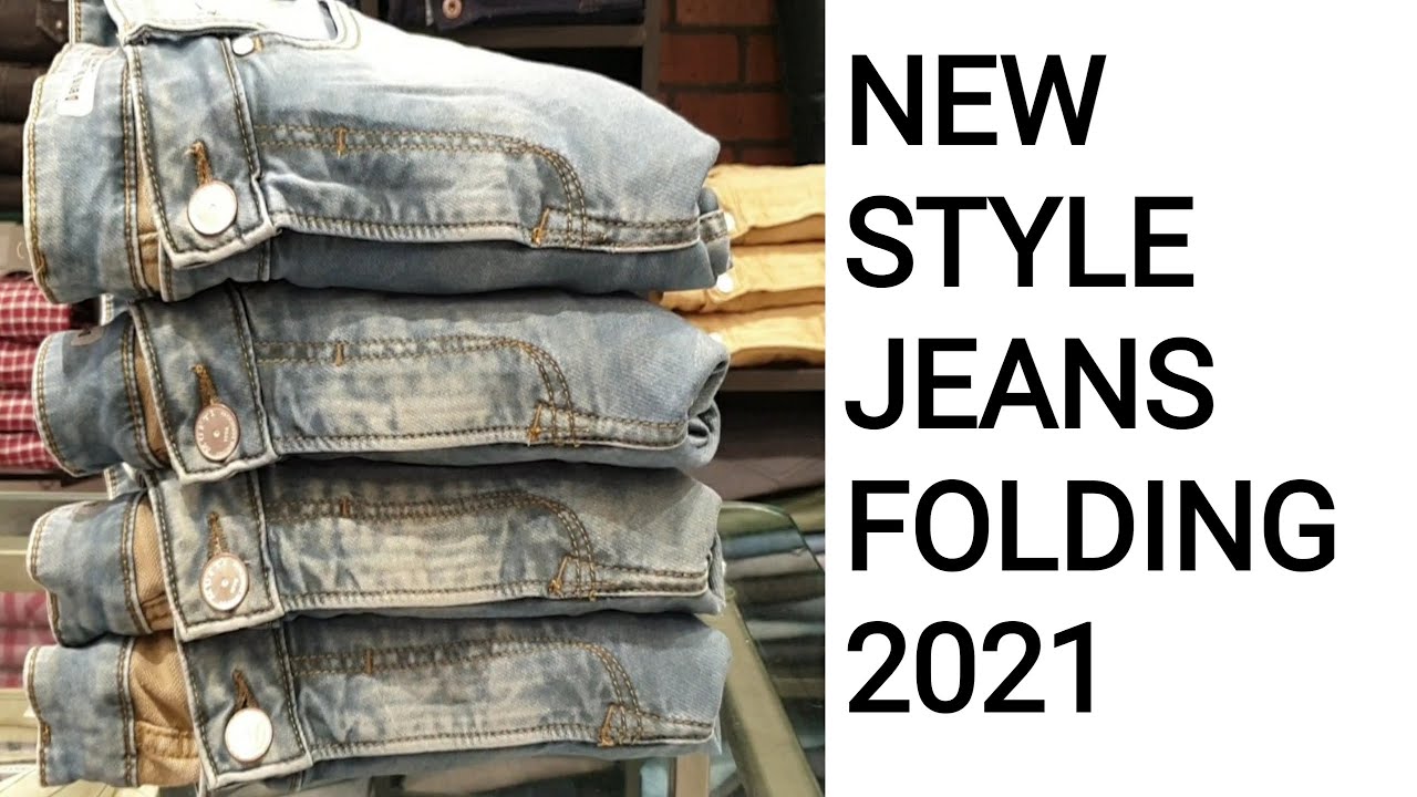How to fold jeans for showroom | Display folding | Organization tips to ...
