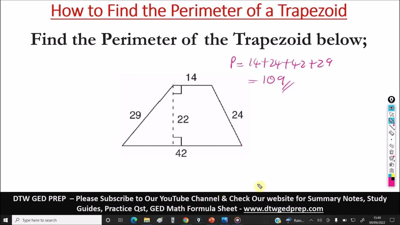 How to find the Perimeter of a Trapezoid - YouTube