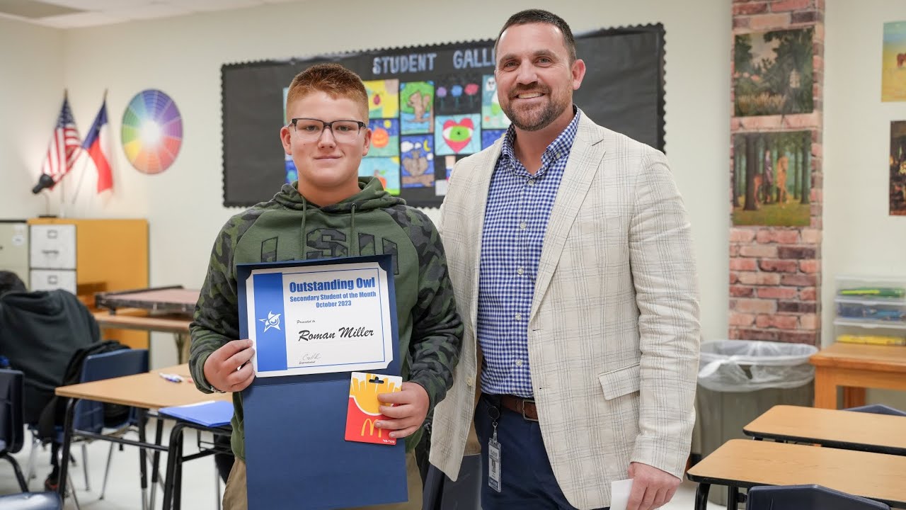 Outstanding Owl Secondary Student of the Month for October 2023 - YouTube
