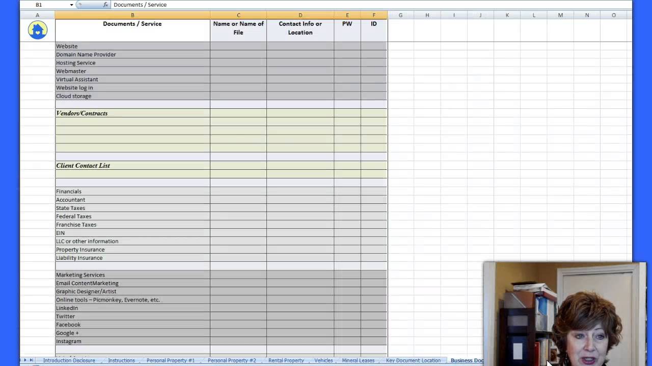 Downloadable Excel Home Management Workbook - YouTube