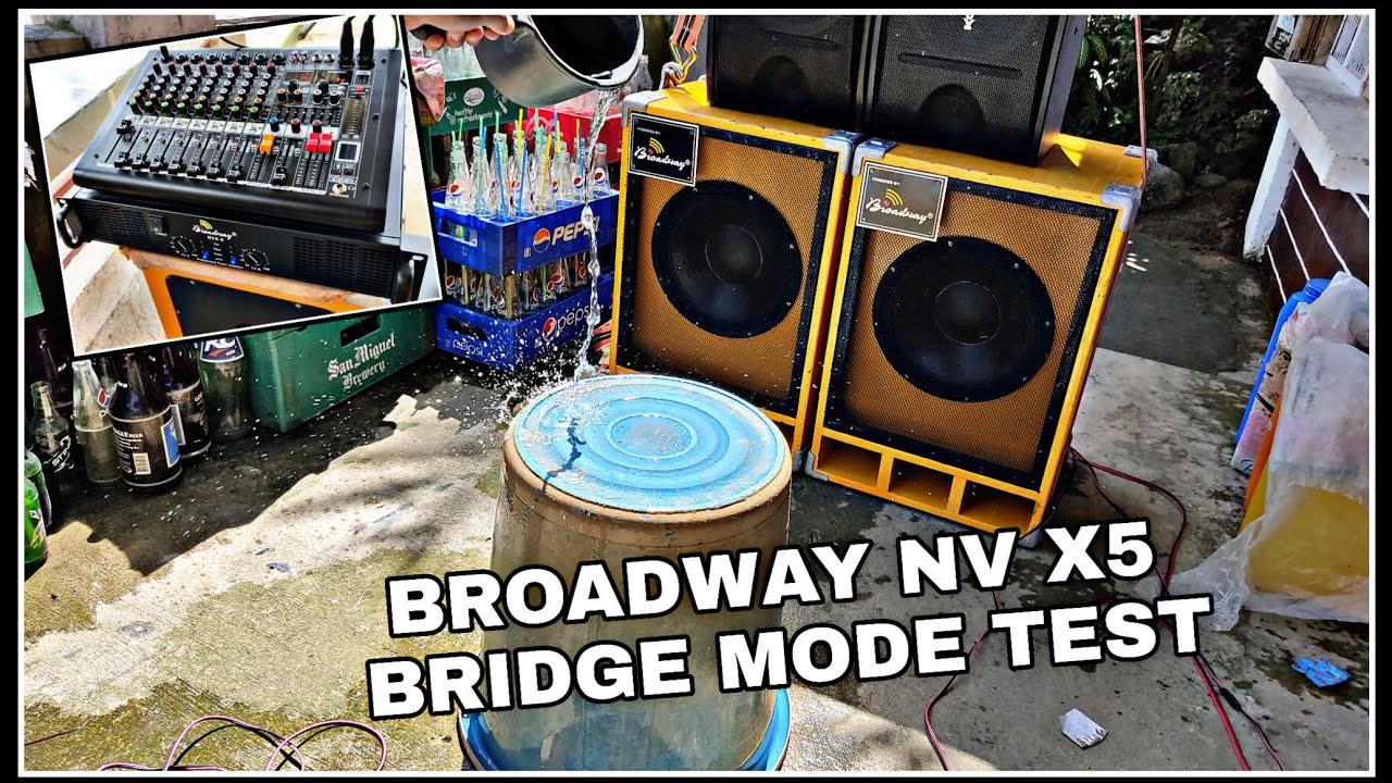 Bridgemode Test Sa NVX5 Broadway power amplifier 4 Ohms Load - YouTube