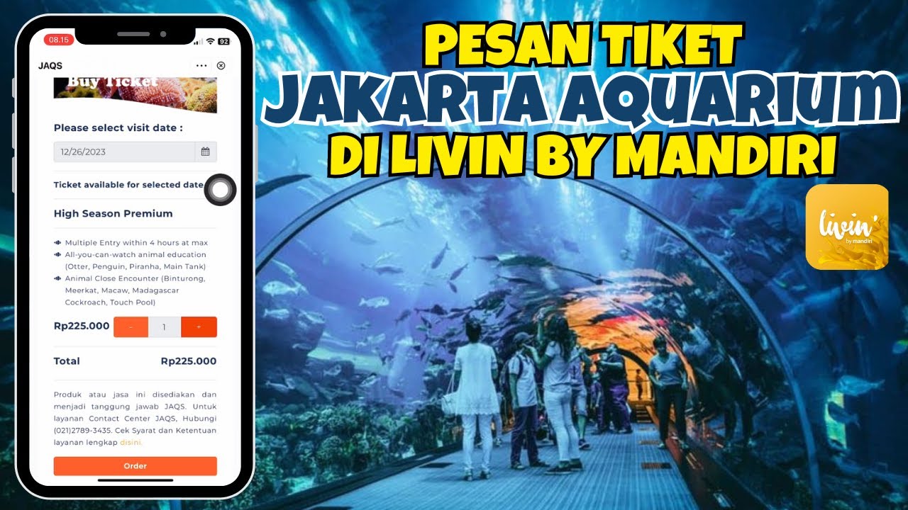 Cara Beli Tiket Jakarta Aquarium Safari di Livin By Mandiri - YouTube
