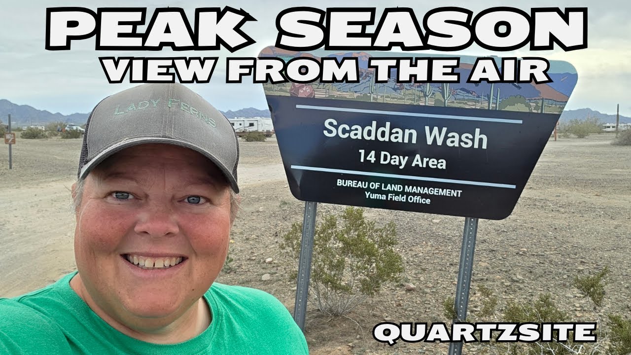 Scaddan Wash BLM Land in Quartzsite - View From The Air During PEAK ...