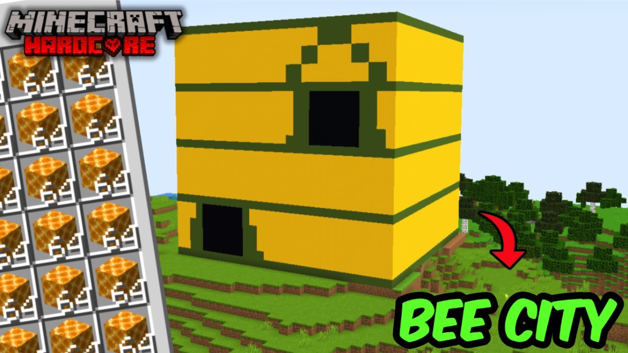 I MADE A CITY FOR BEES in Minecraft Hardcore (Hindi) - YouTube