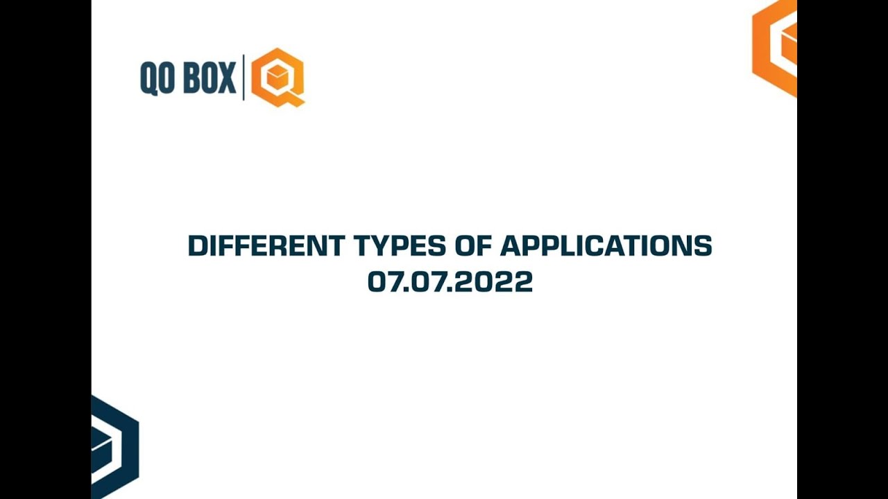 Different Types Of Applications | QO-BOX - YouTube