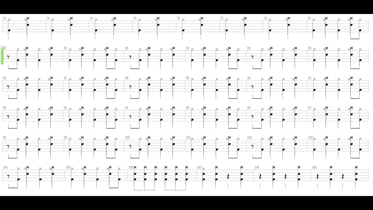 Nervous + Shotgun Messiah + Drum only + Drum tab - YouTube