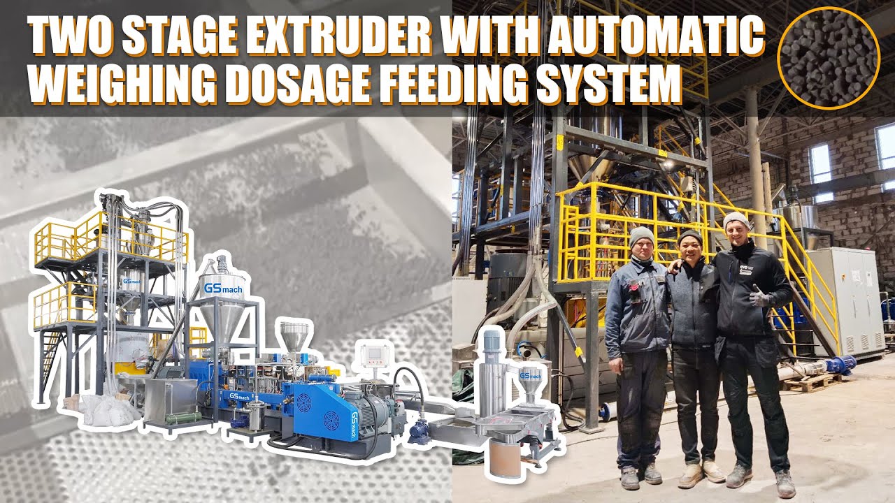 Customer's factory: GS-mach 75/180 Two stage extruder with Automatic ...