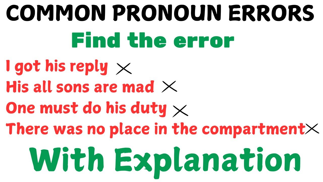 Pronoun Quiz | Grammar Quiz | Common Errors | English Grammar pronoun ...