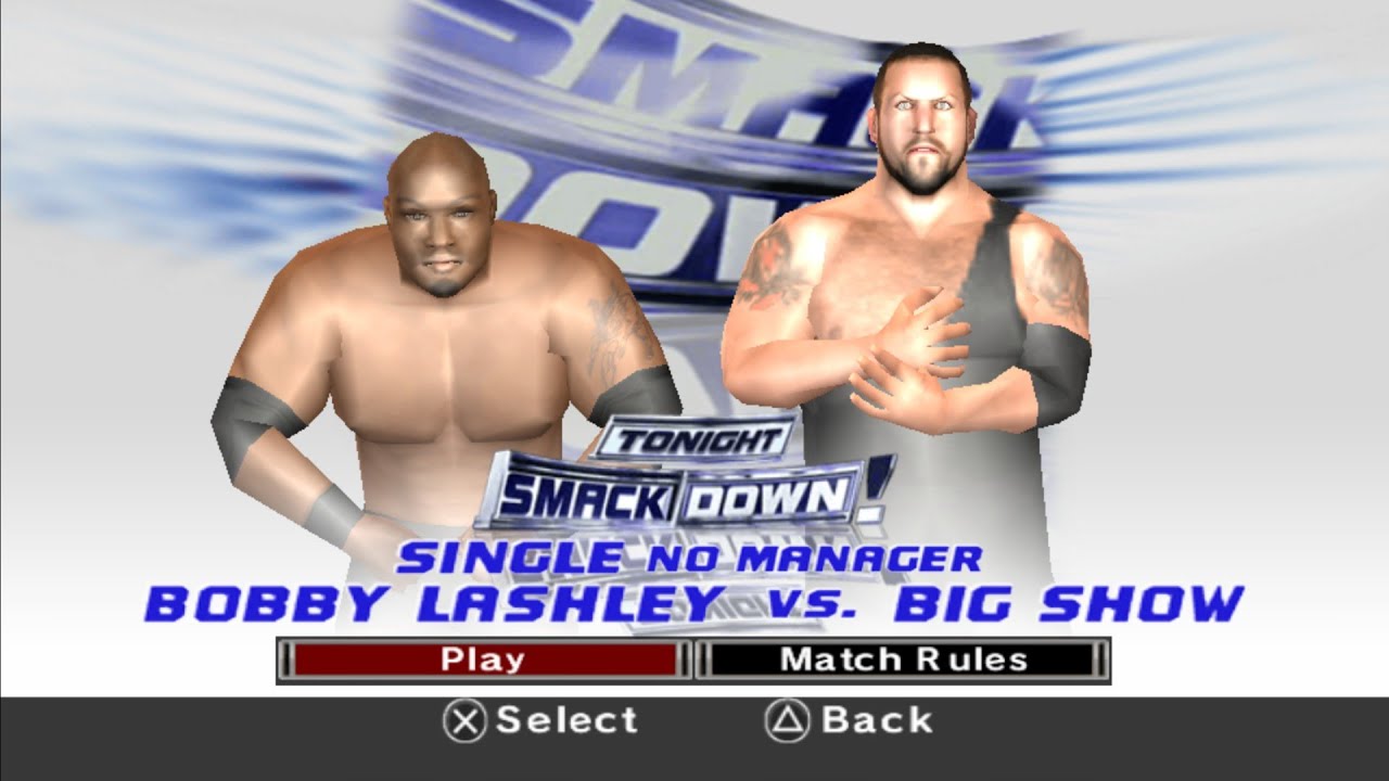 Bobby lasley vs Big show in wwe SVR 2007 in psp emulater - YouTube