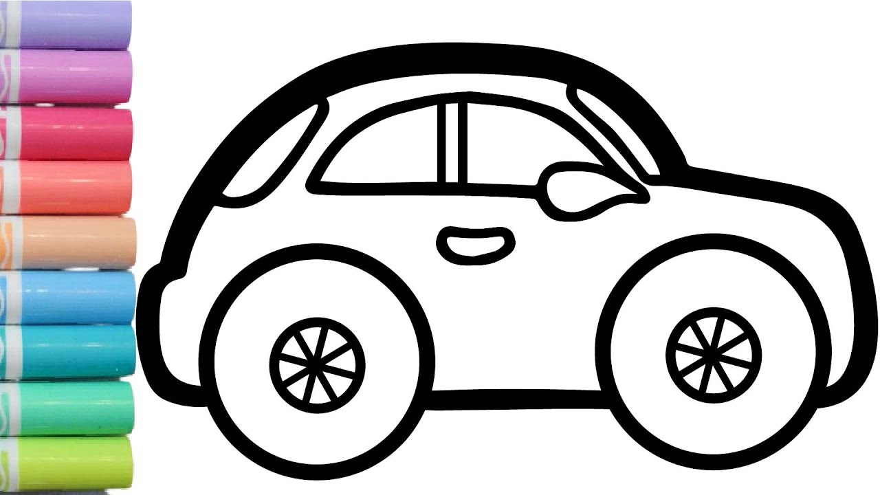 Car Drawing, Coloring & Painting for Kids, Toddlers Drawing, Painting ...