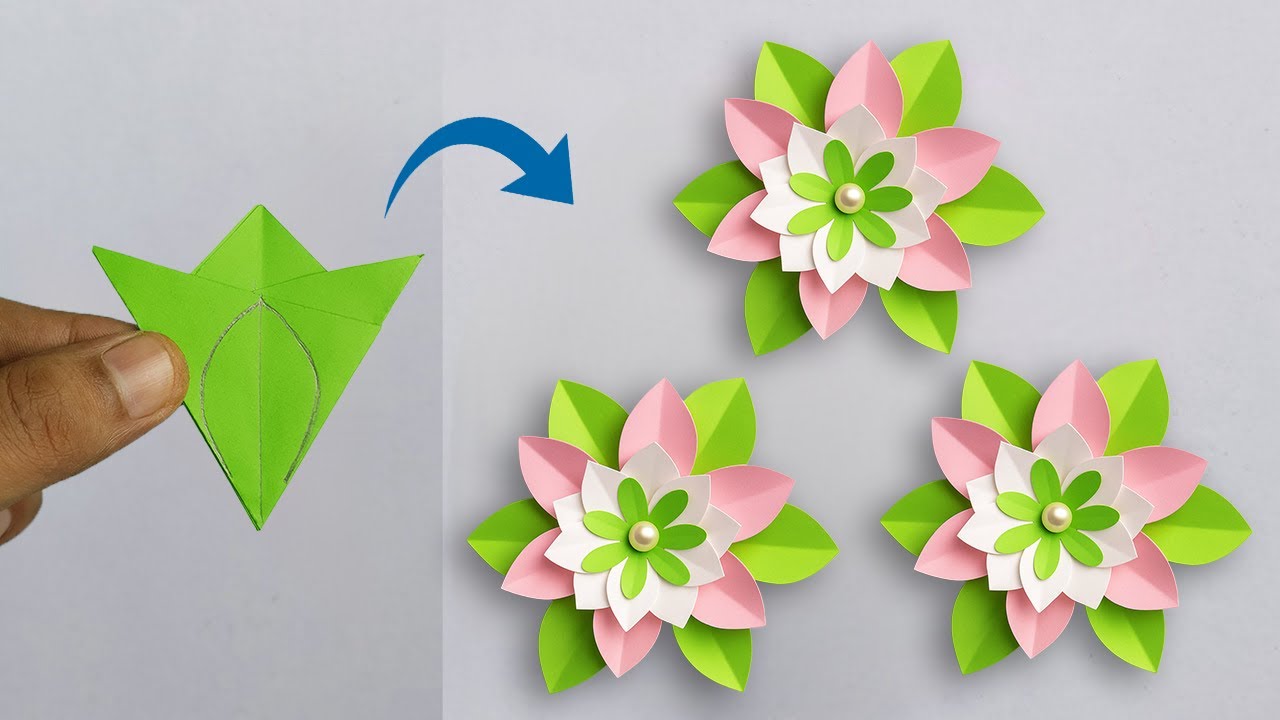 Paper Flowers | Flower Making with Paper | How to Make Paper Flowers ...