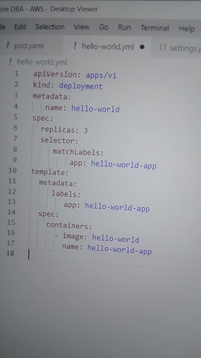 kubernets sample deployment hello-world.yaml - YouTube
