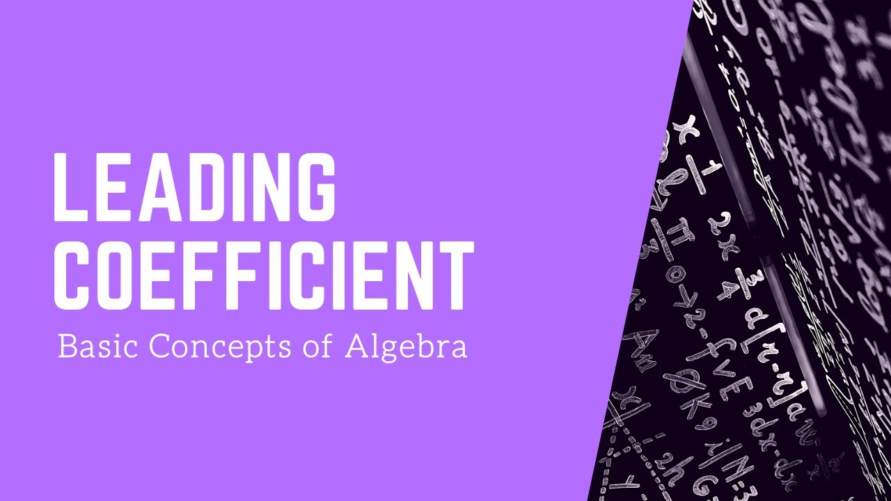 Leading Coefficient | Basic Concepts of Algebra | Math Clinic - YouTube