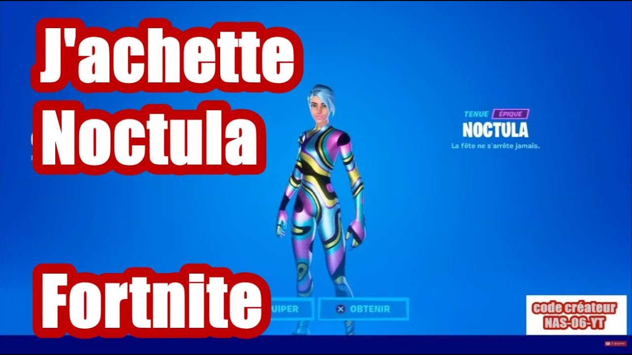 Live Fortnite j achette le skin Noctula - YouTube