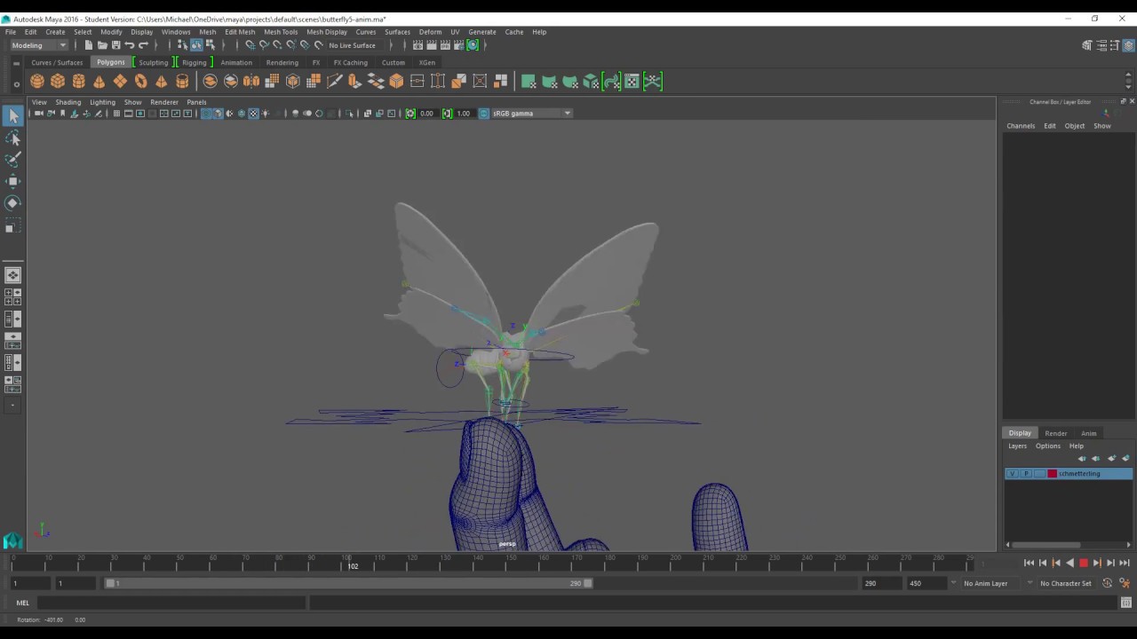 [Maya] Butterfly Garden | Butterfly Animation Final - YouTube