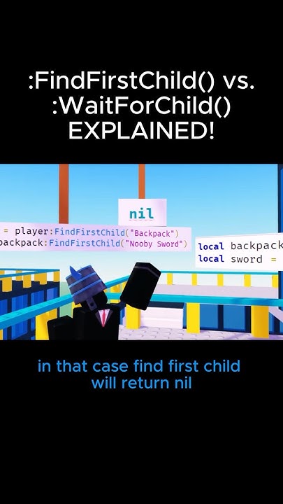FindFirstChild vs WaitForChild EXPLAINED (Roblox Studio Scripting Skit/Tip)! #roblox #scripting ...
