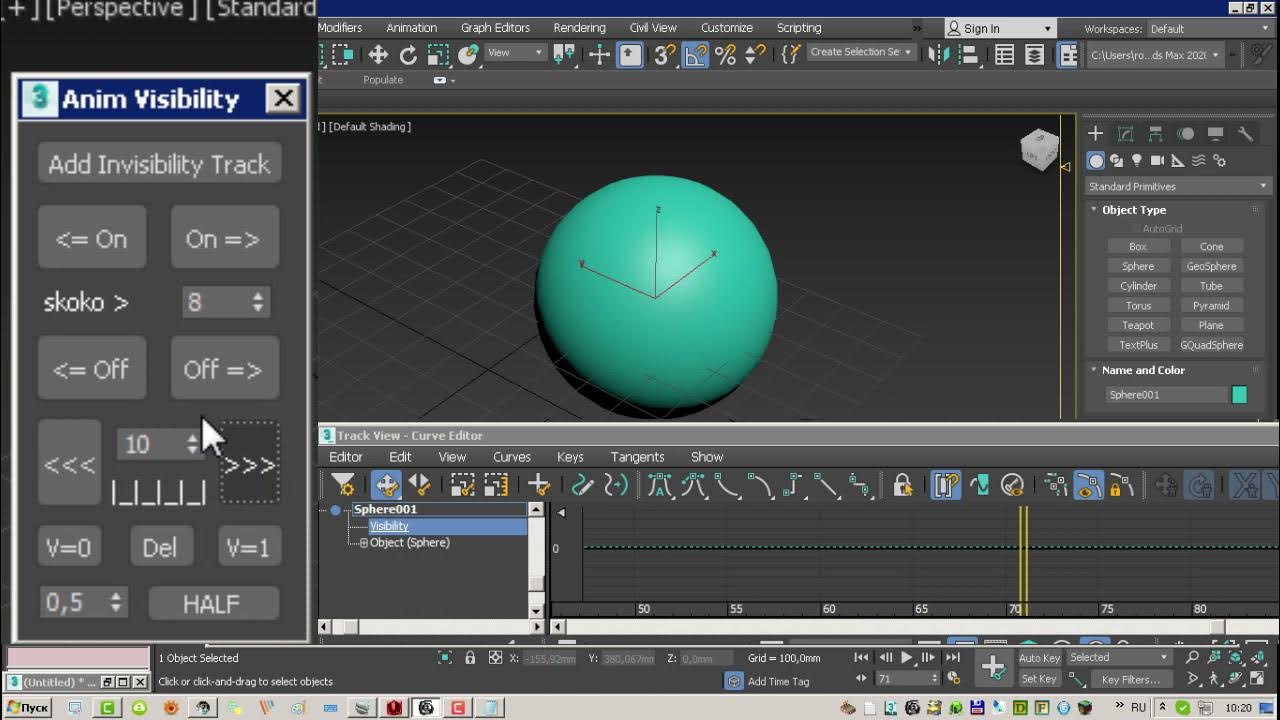 Animate Visibility script 3DS Max - YouTube