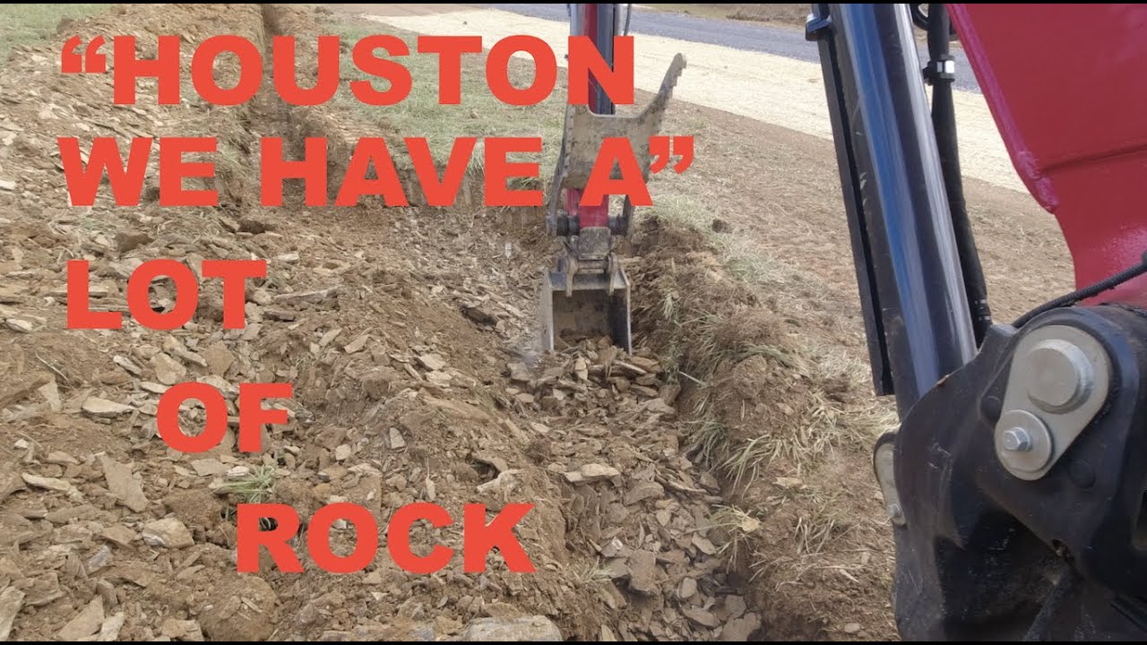 #45, Water Line Install In Rocky Ground, Using Yanmar VIO55 - YouTube