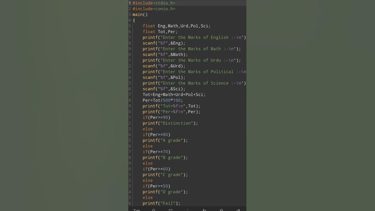 How to Make Marksheet with Grades in C programming #shorts #viral #shorrsfeed - YouTube