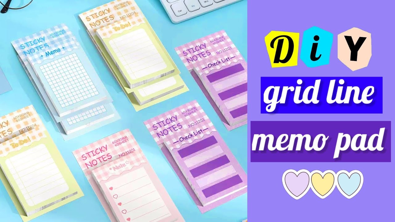 How to make korean grid lines memo pad _ DIY to do list planner - YouTube